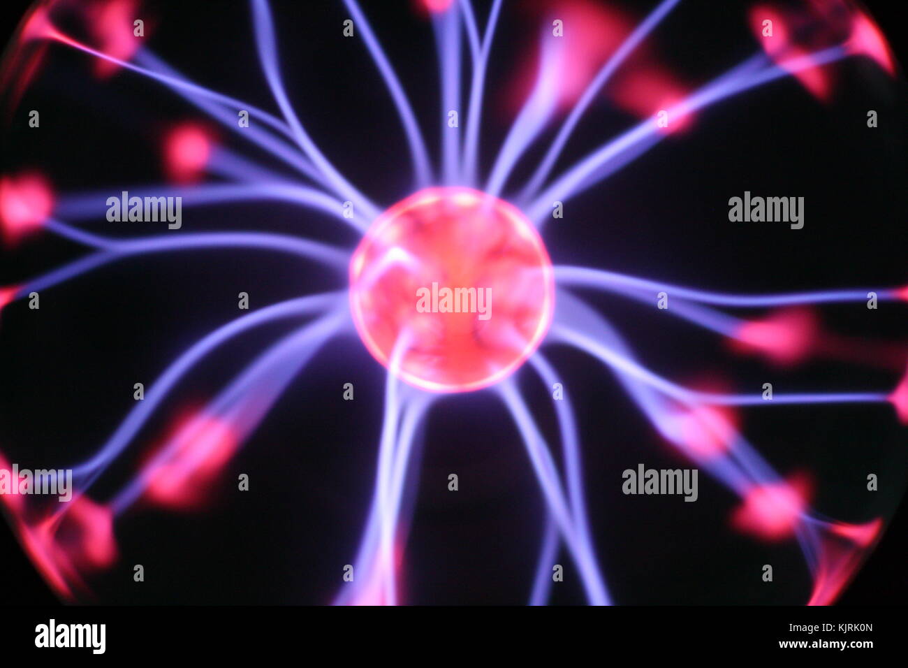 Plasma globe or tesla ball lamp Stock Photo - Alamy