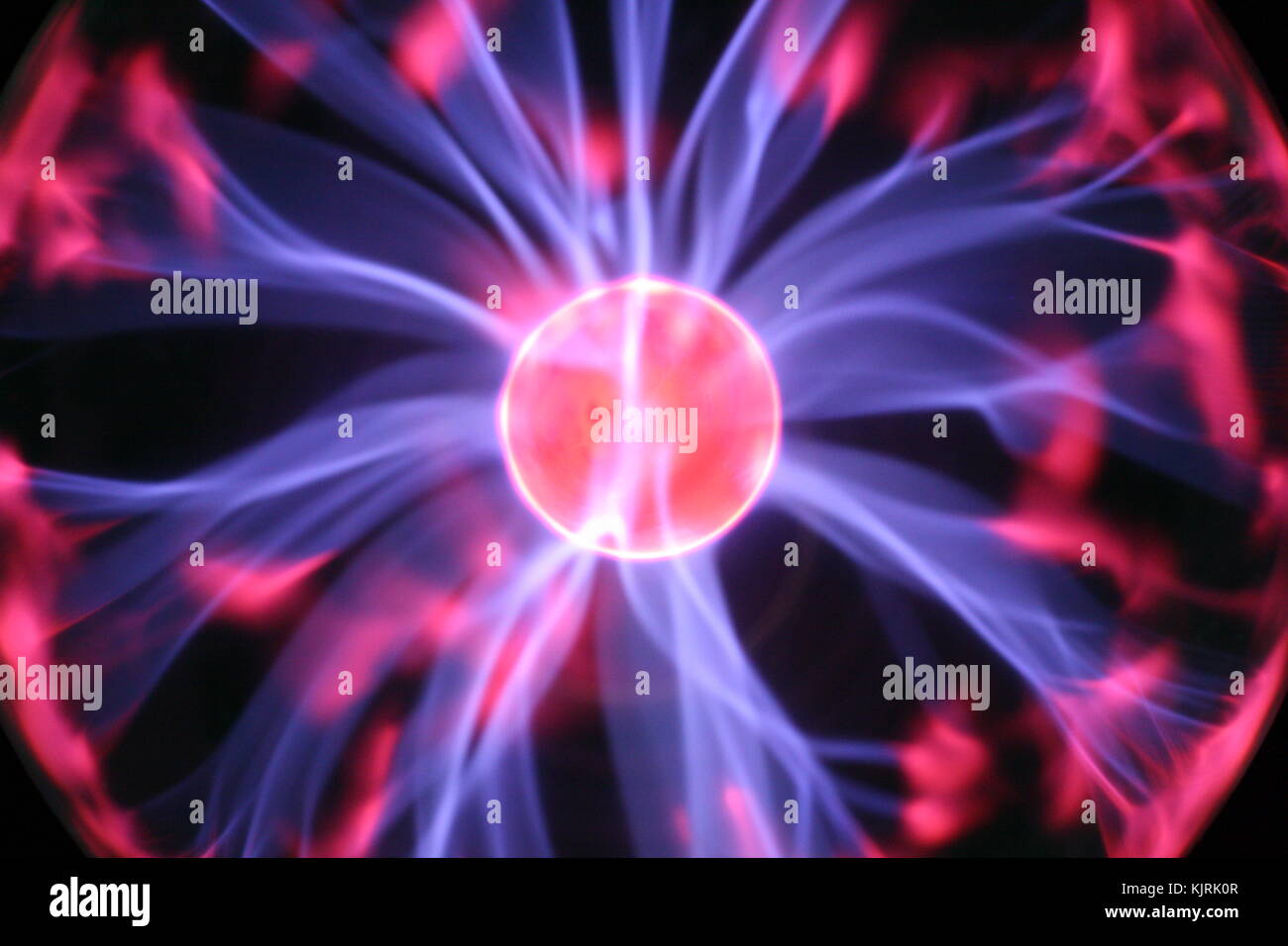 Plasma globe or tesla ball lamp Stock Photo - Alamy
