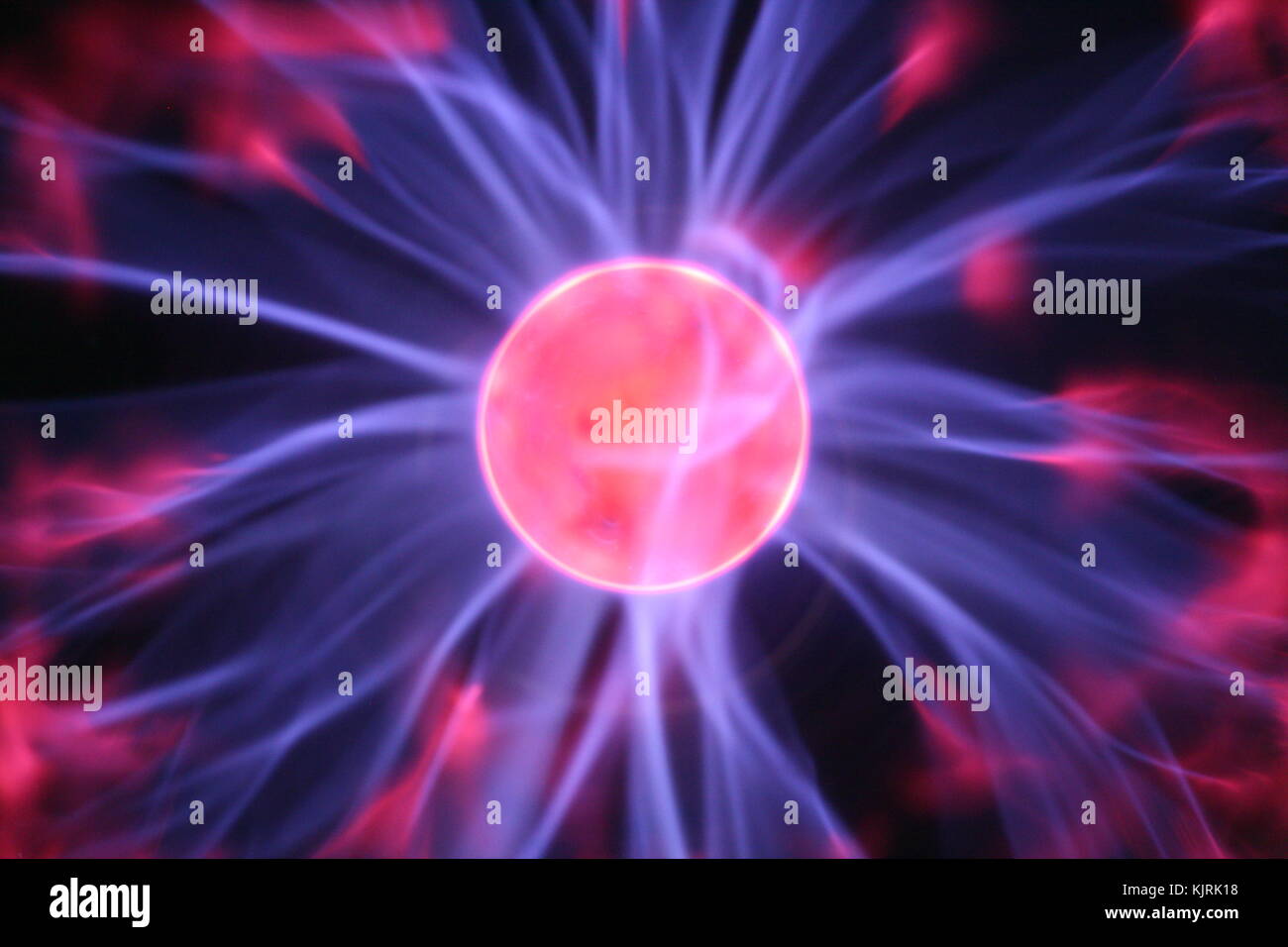 Plasma globe or tesla ball lamp Stock Photo - Alamy