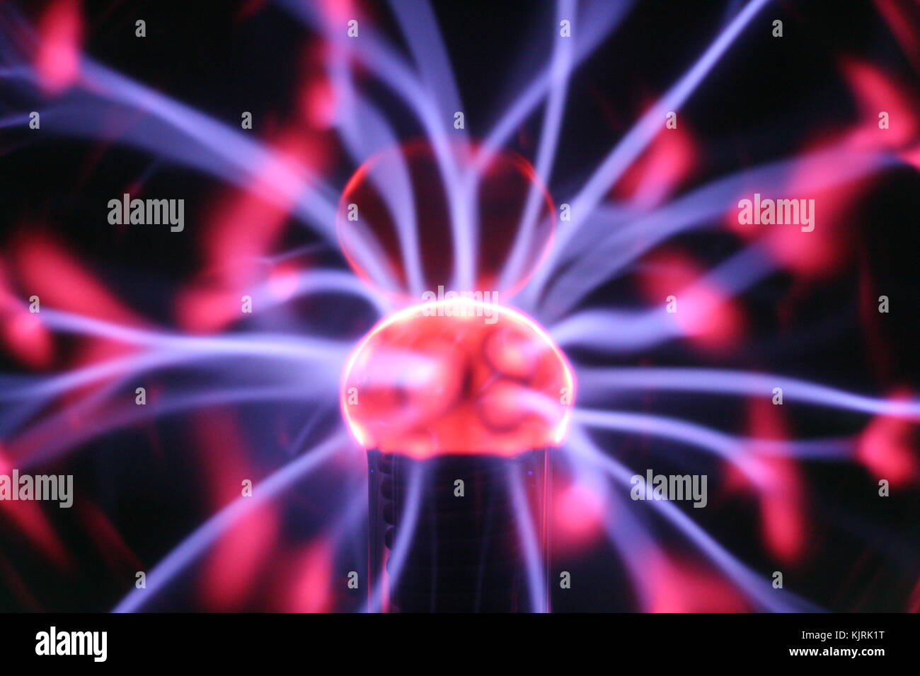 Plasma globe or tesla ball lamp Stock Photo - Alamy