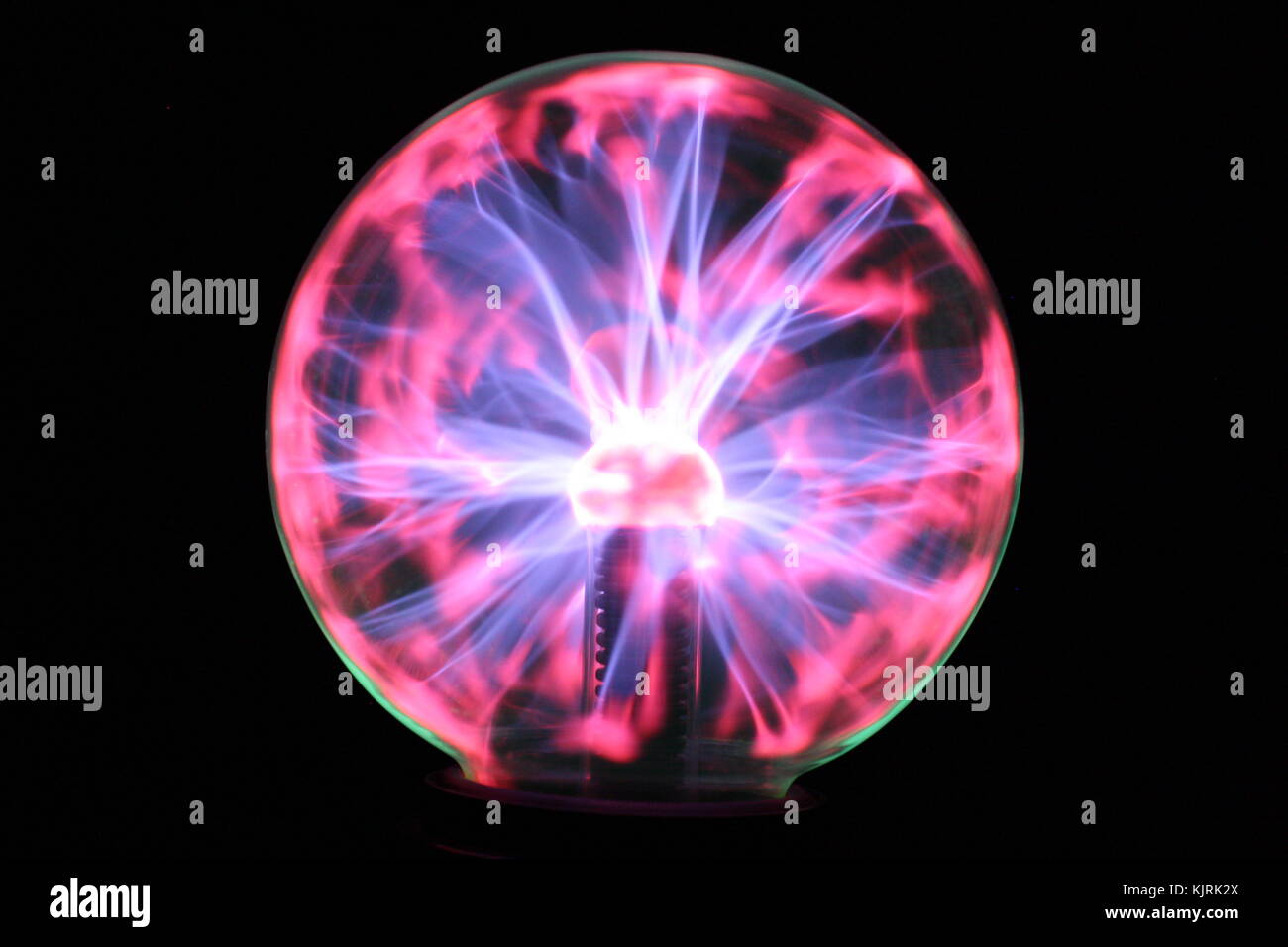 Plasma globe or tesla ball lamp Stock Photo - Alamy