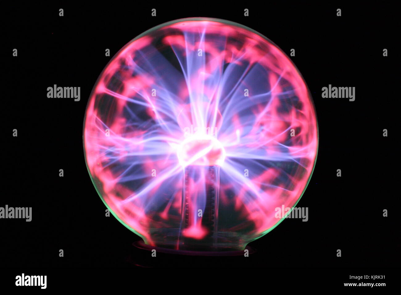 Plasma globe or tesla ball lamp Stock Photo - Alamy