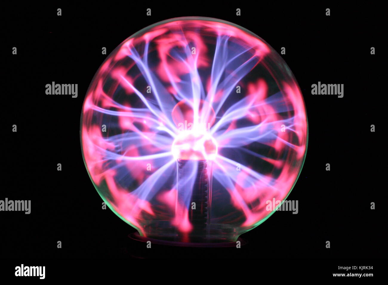 Plasma globe or tesla ball lamp Stock Photo - Alamy