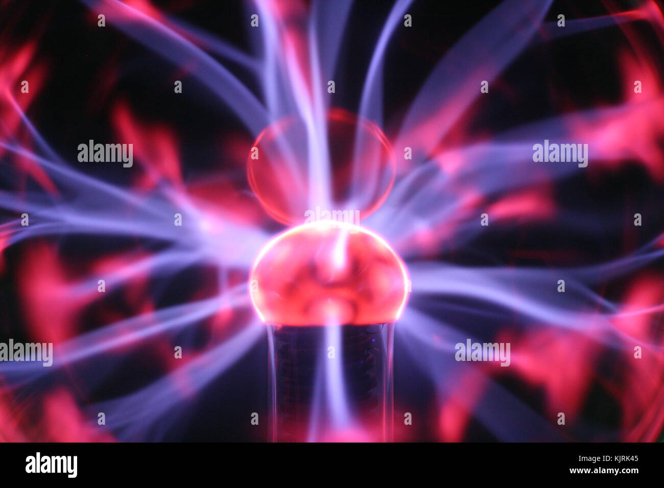 Plasma globe or tesla ball lamp Stock Photo - Alamy