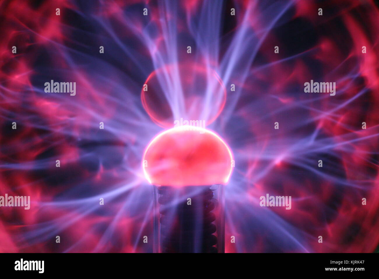 Plasma globe or tesla ball lamp Stock Photo - Alamy