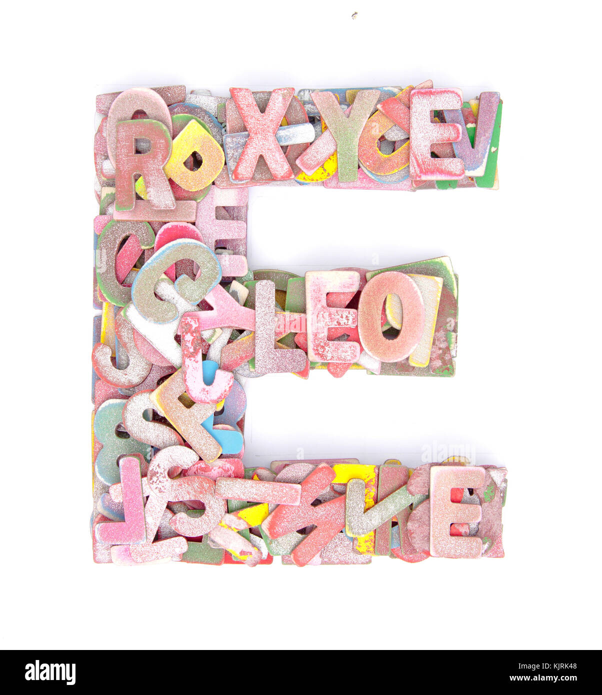 Weathered letters old sign Cut Out Stock Images & Pictures - Alamy