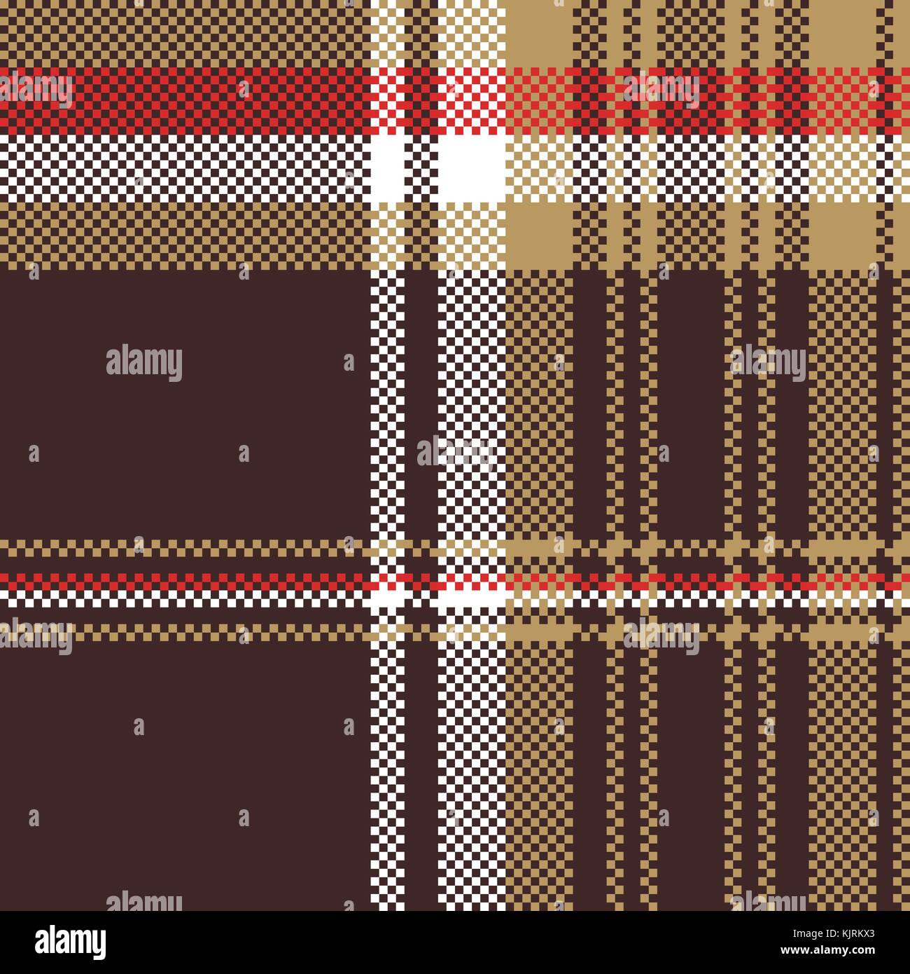 Check brown tartan seamless fabric texture. Vector illustration Stock ...