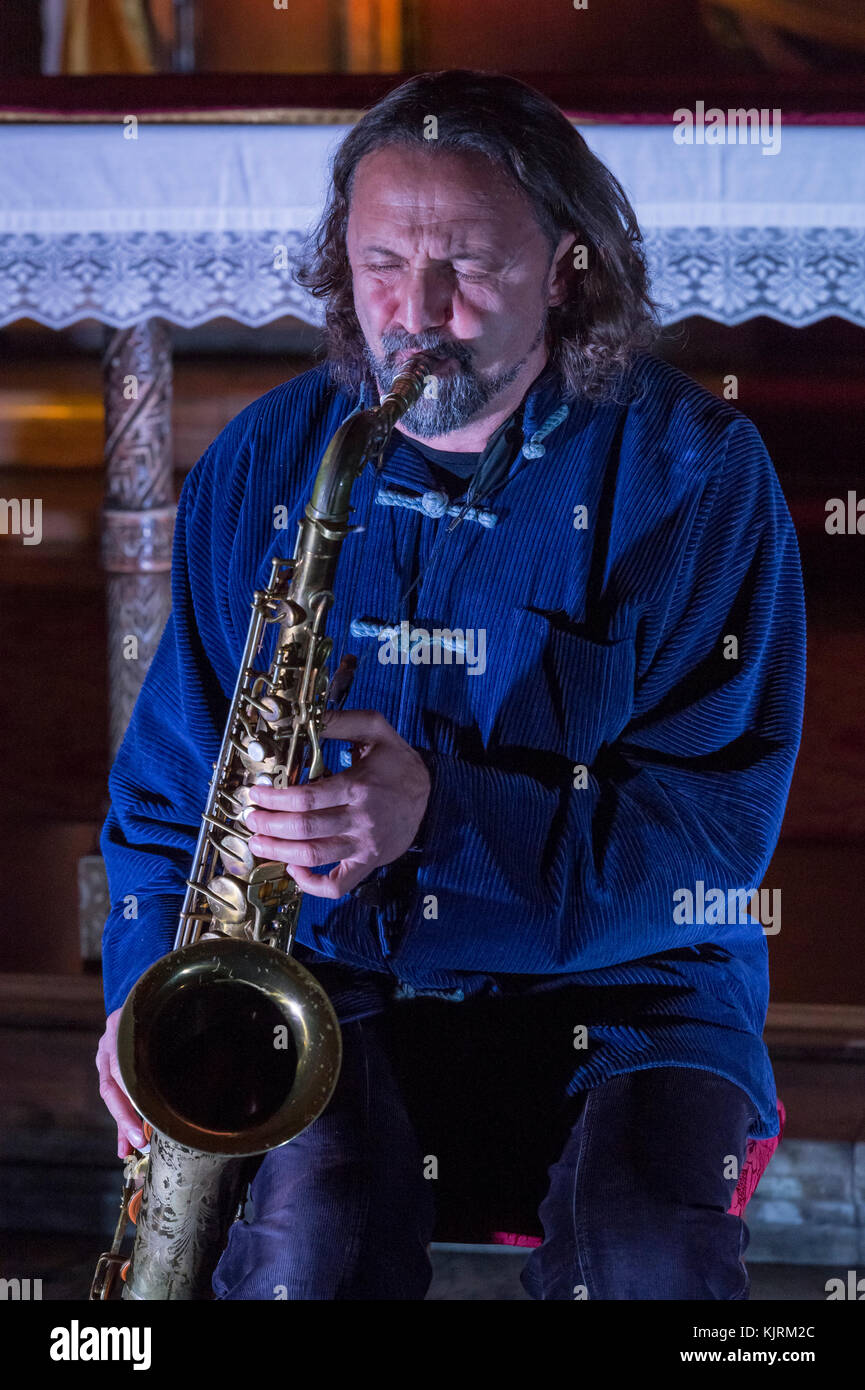 Rome, Italy. 24th Nov, 2017. Saxophone tenor Dimitri Grechi Espinoza ...