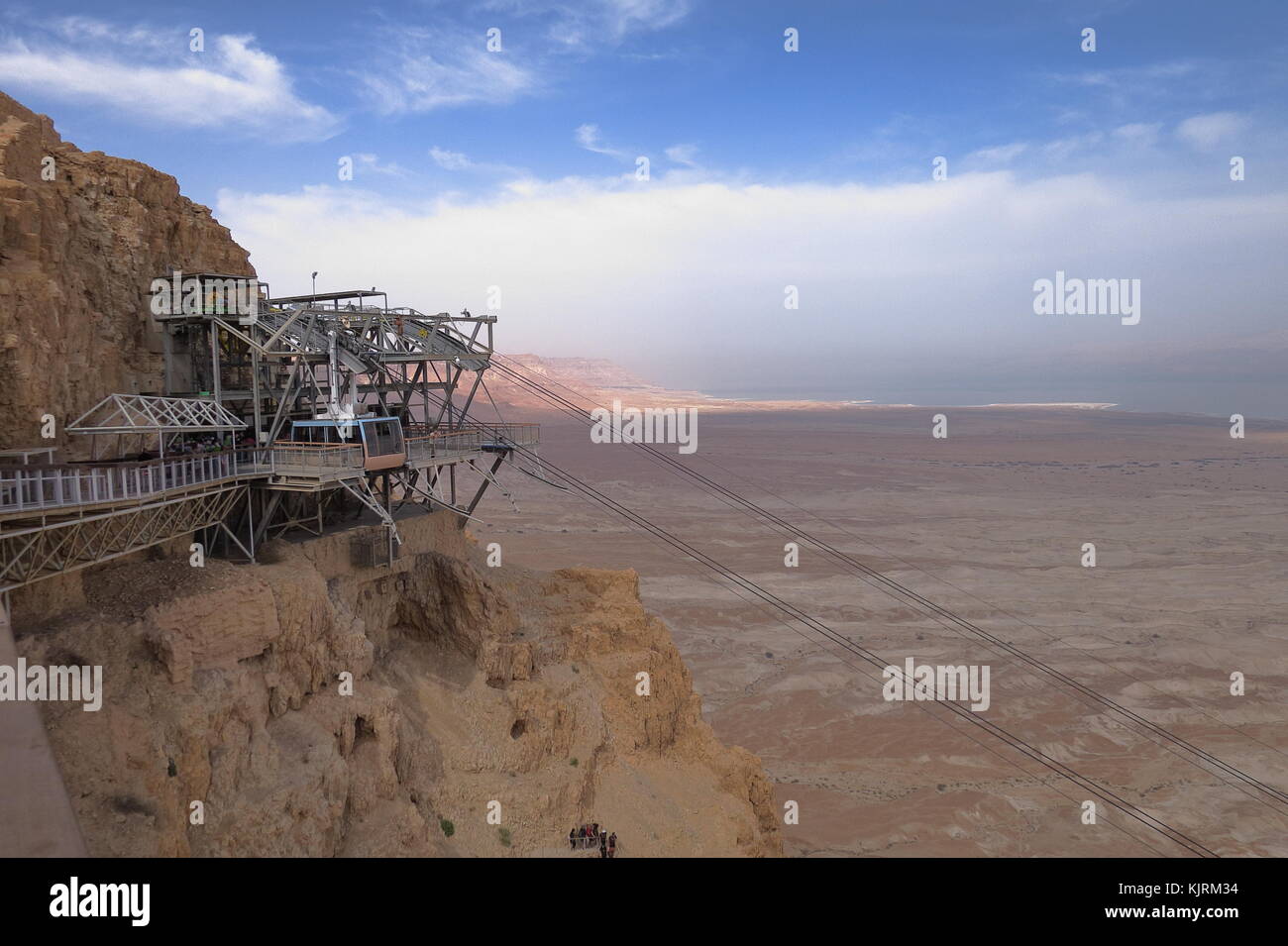 Cable-car to Masada Fortification - Israel Stock Photo - Alamy