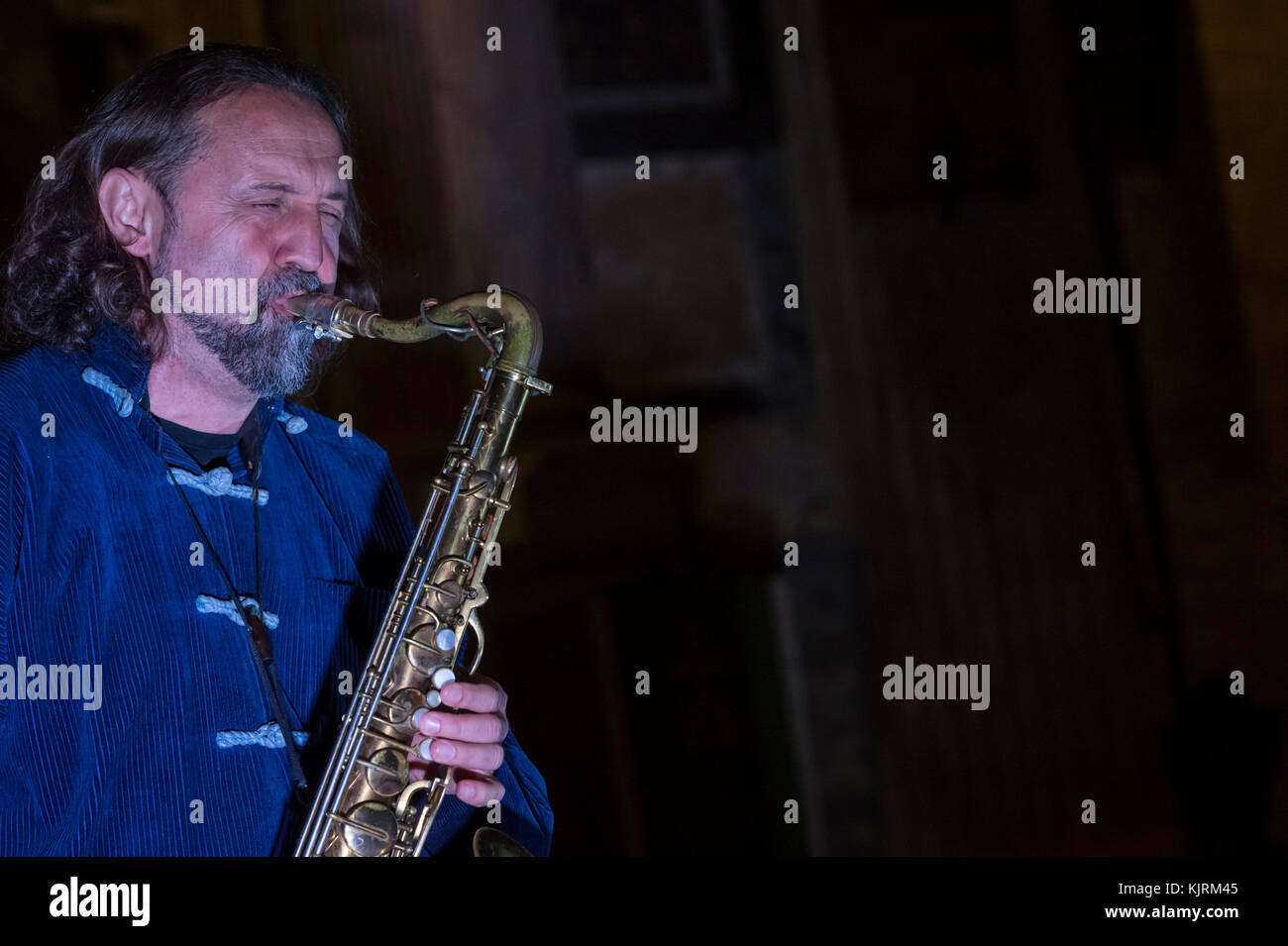 Rome, Italy. 24th Nov, 2017. Saxophone tenor Dimitri Grechi Espinoza ...