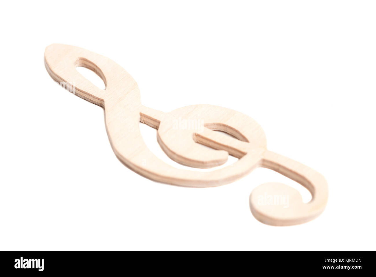 Wooden treble clef sign isolated on white background Stock Photo - Alamy