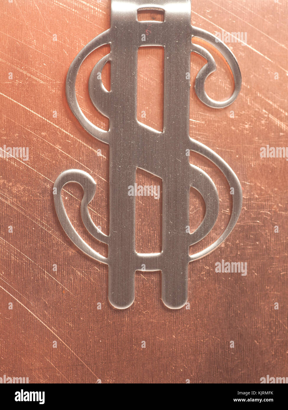 Dollar Sign on a Metal Background Stock Photo - Alamy