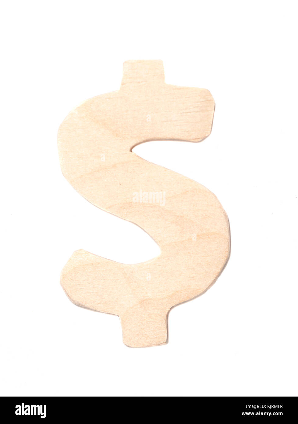 Dollar sign of wood isolated on white Stock Photo - Alamy