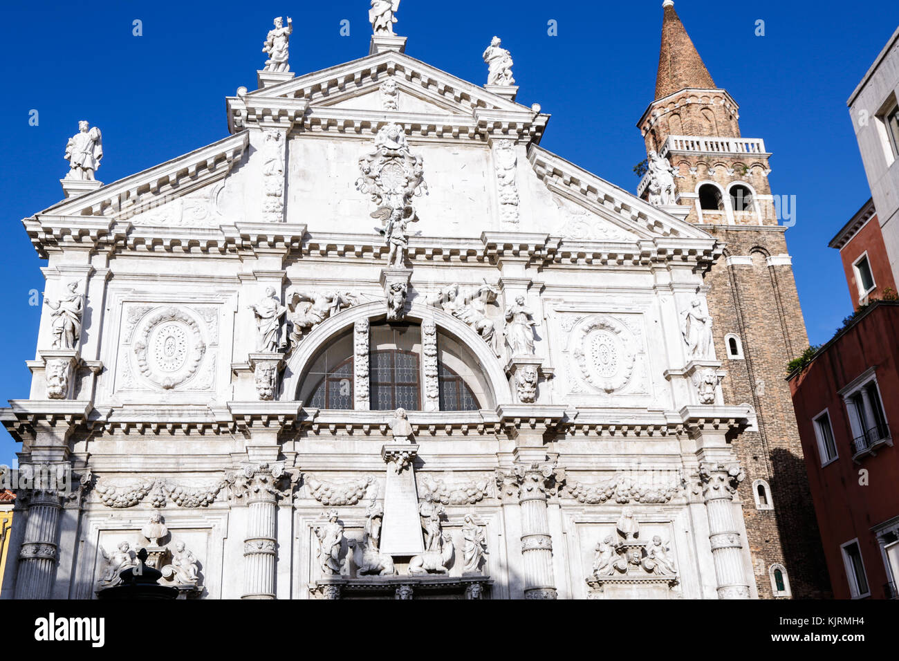 Venice, Italy: historical monuments and colorful facades of the city on ...