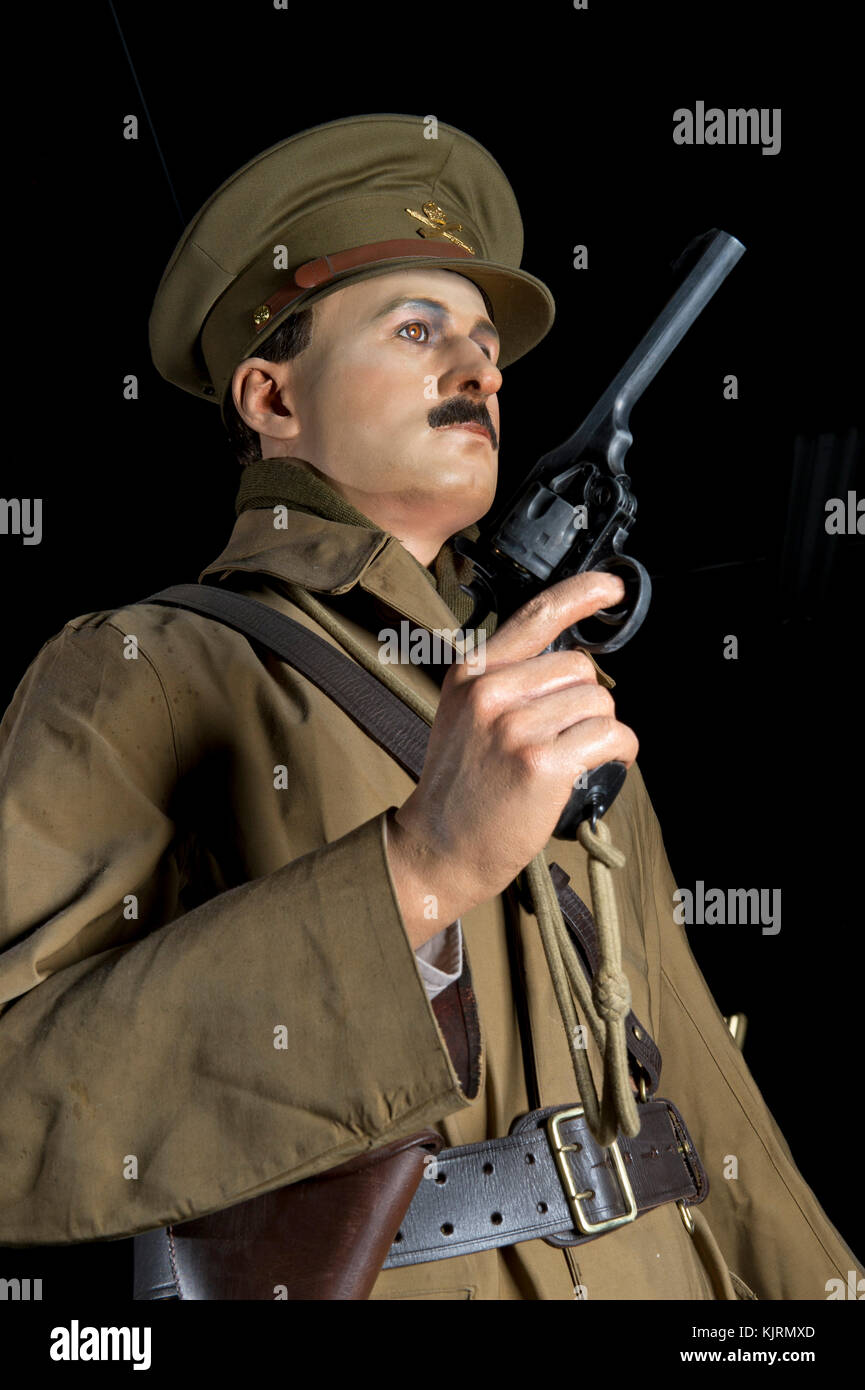 British Mark IV (male) tank (102) with a fascine at The Tank museum and ...