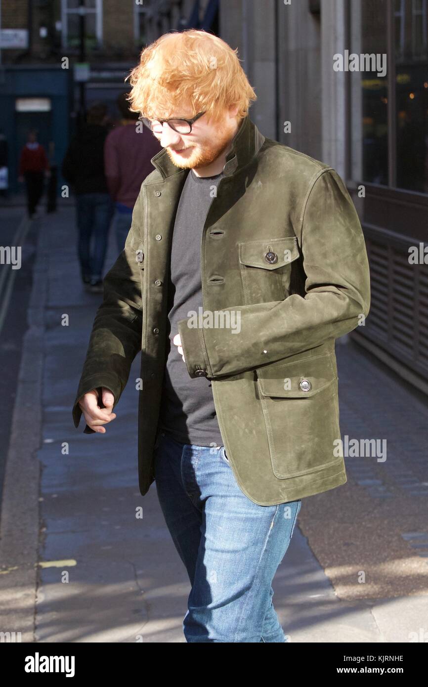 Ed Sheeran seen leaving Bauer Media offices Featuring: Ed Sheeran Where ...