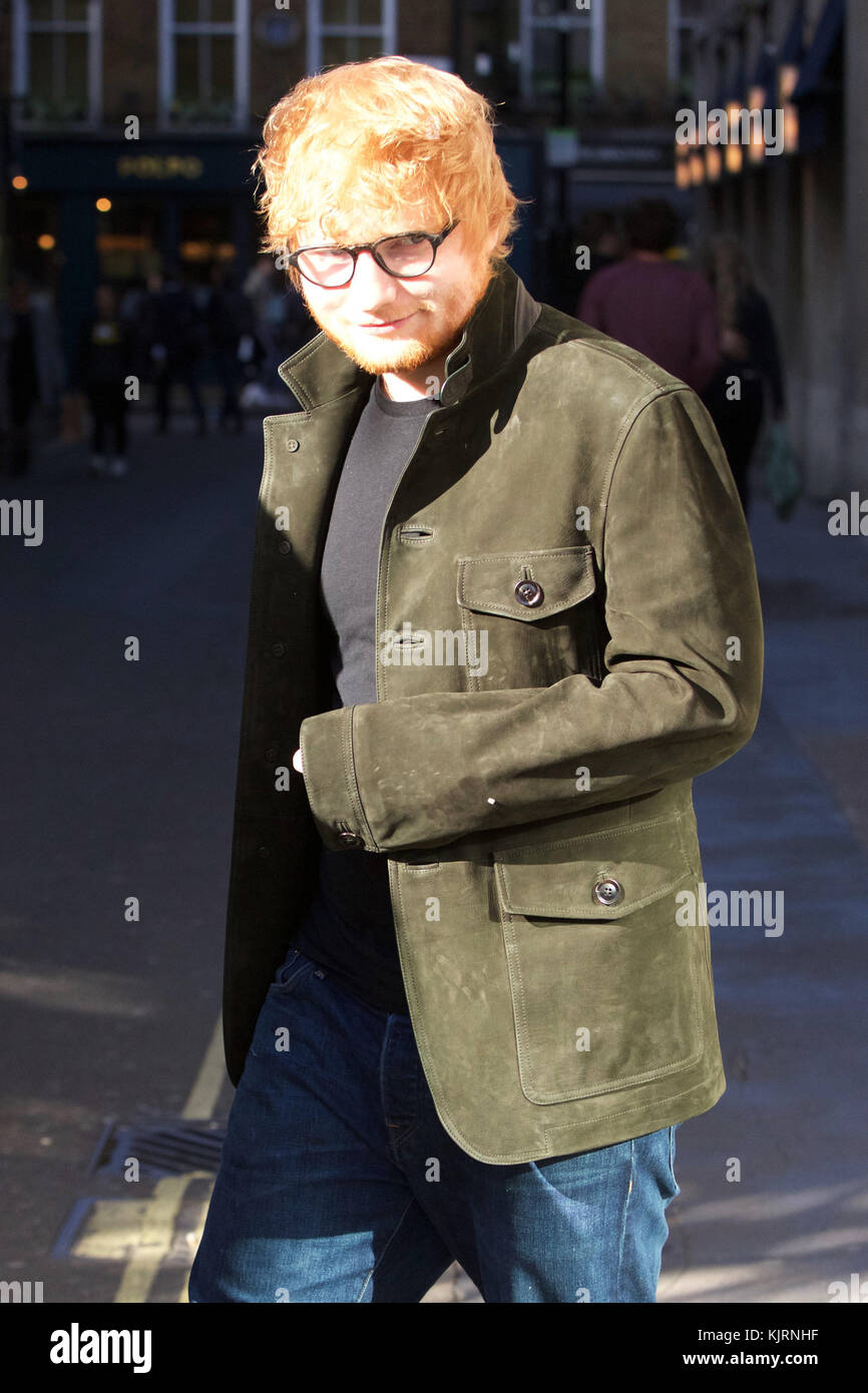 Ed Sheeran seen leaving Bauer Media offices Featuring: Ed Sheeran Where ...