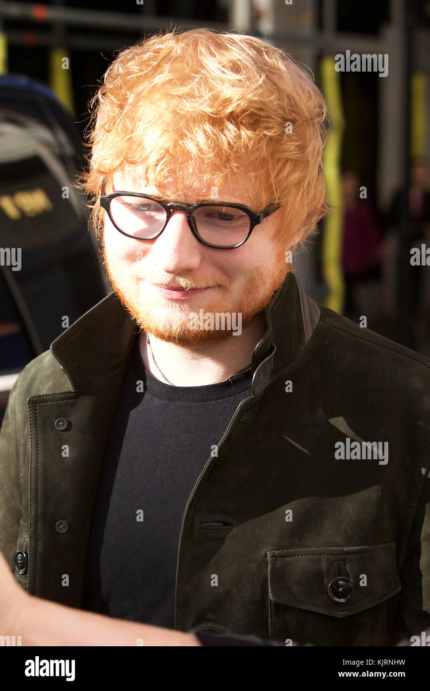 Ed Sheeran seen leaving Bauer Media offices Featuring: Ed Sheeran Where ...