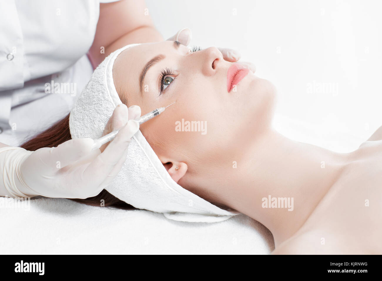 woman getting injection Stock Photo - Alamy