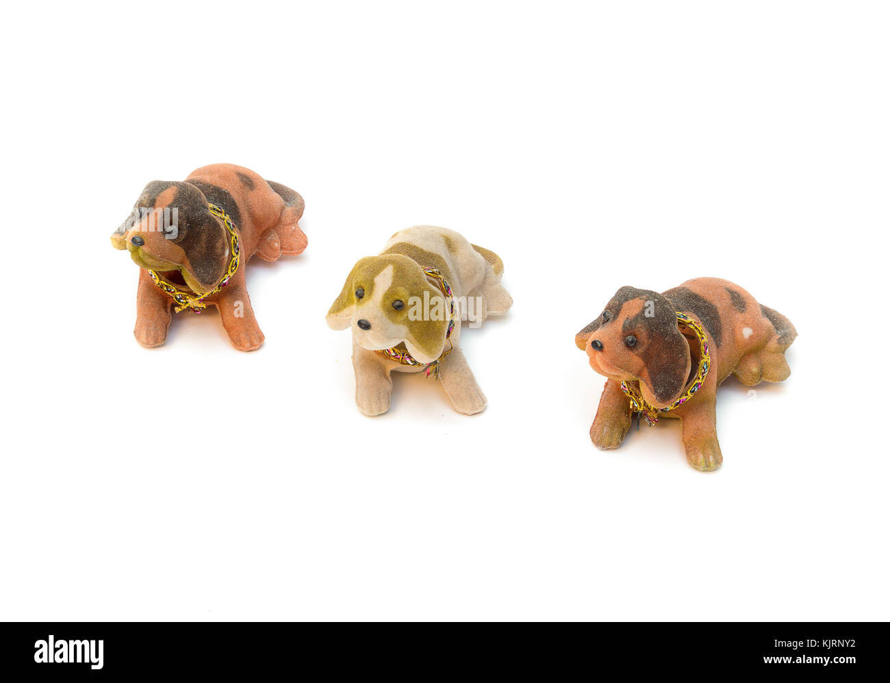 Three Dog Plush toy for children , boy or girlie on white background ...