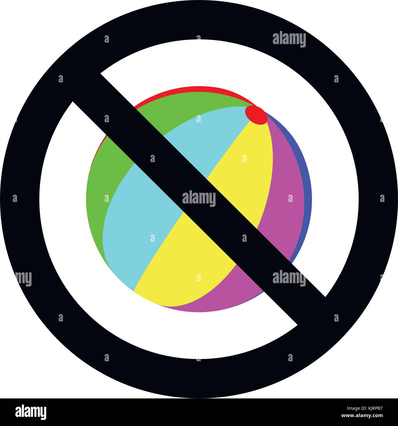 No ball playing sign hi-res stock photography and images - Alamy