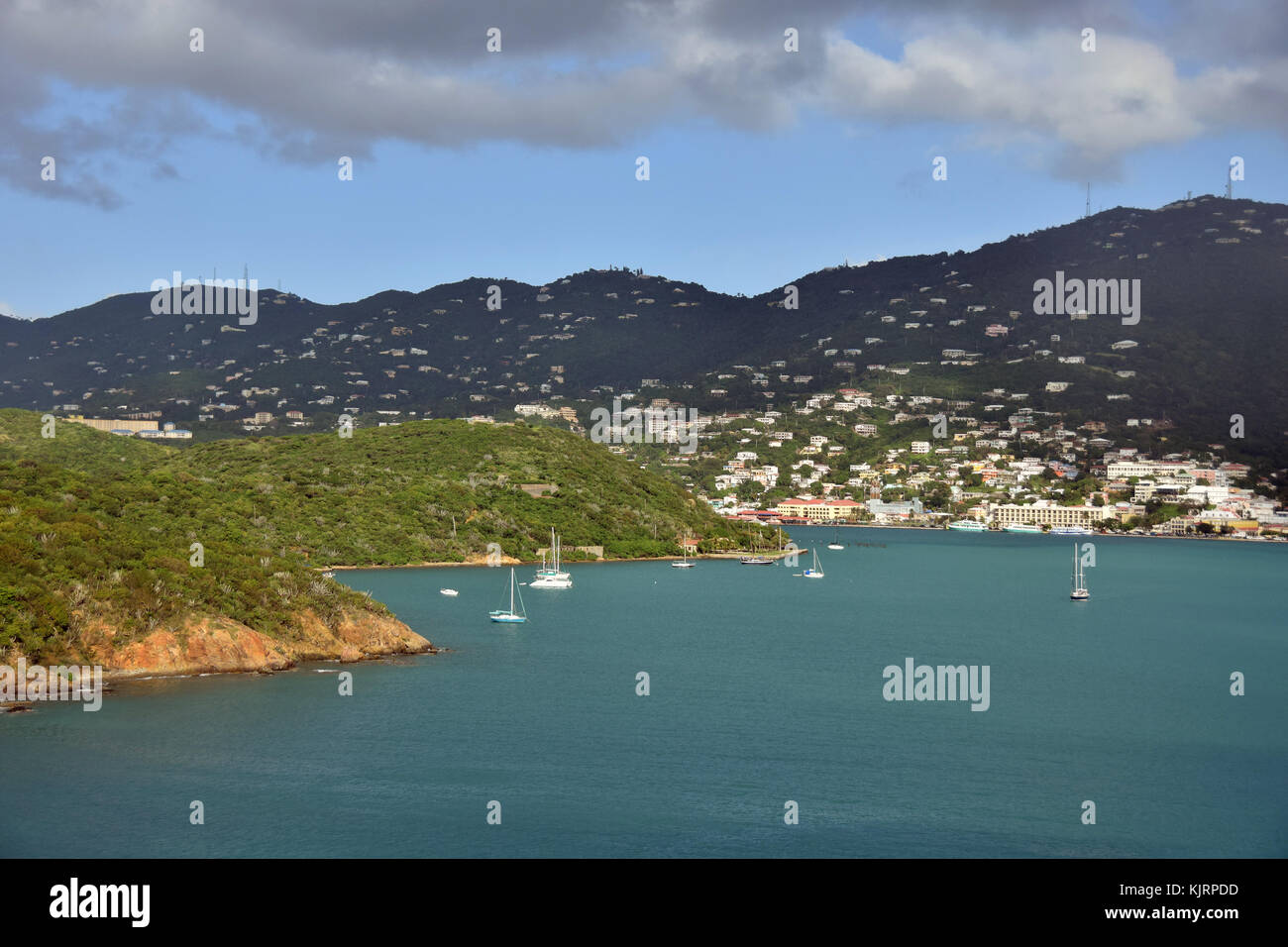 Coastal scenery from the island of Saint Thomas US Virgin Islands Stock ...