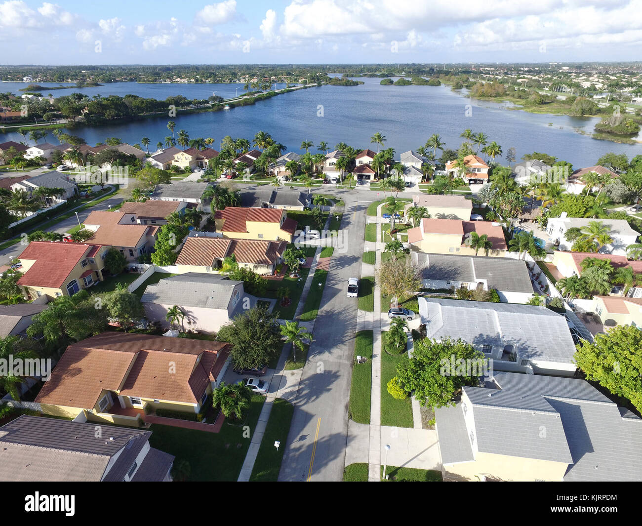 Suburban homes in Florida seen from above Stock Photo - Alamy