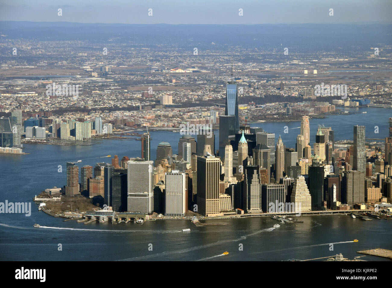 Aerial view of Manhattan new York City Stock Photo - Alamy