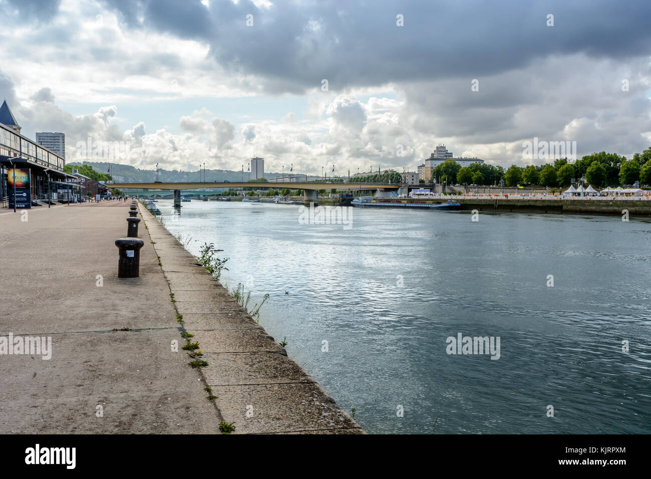 River bank of the Seine in Rouen, Normandie, France Stock Photo - Alamy