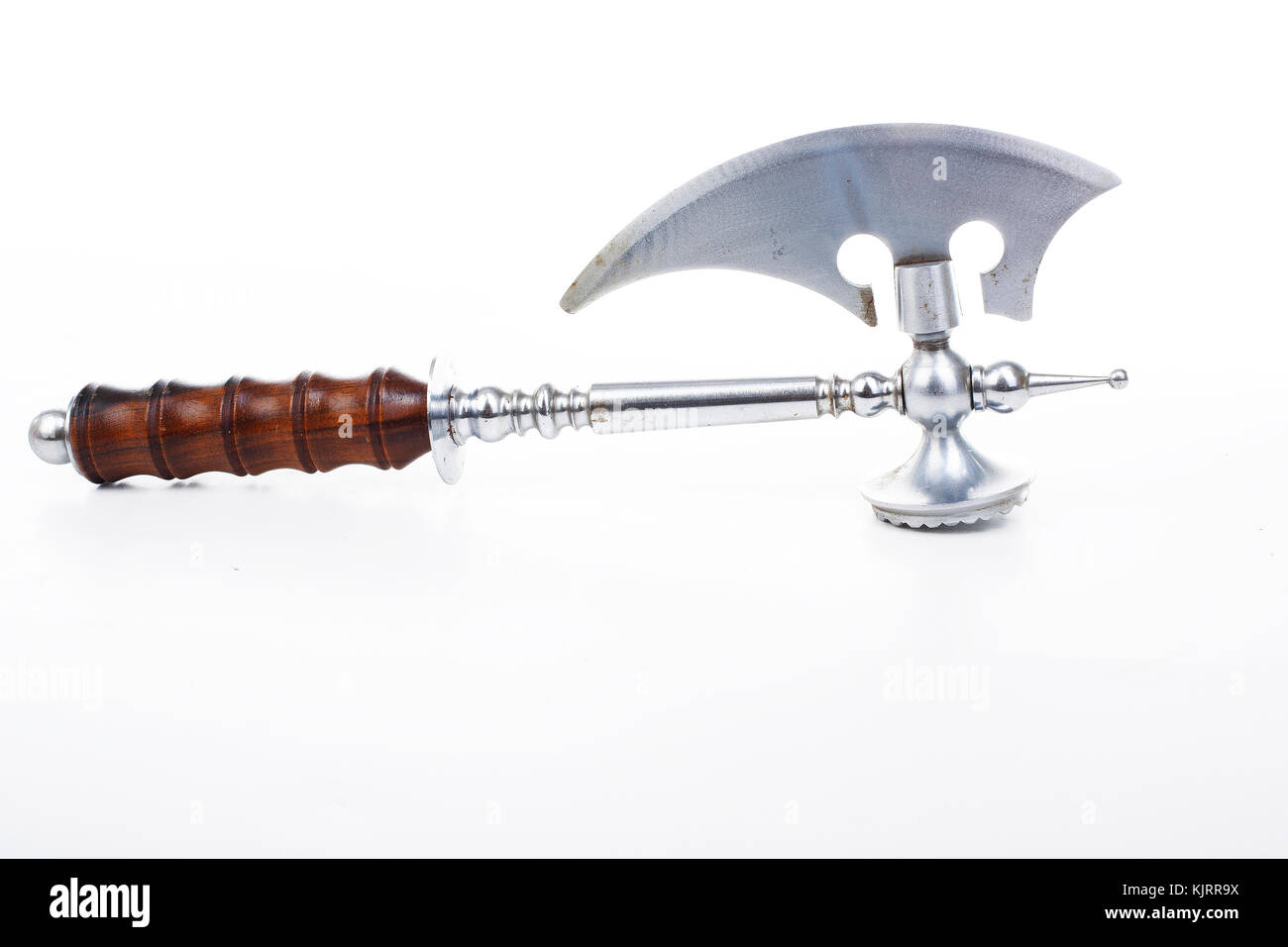 Vintage Axe pork butcher kitchen tool or weapon on isolated white ...