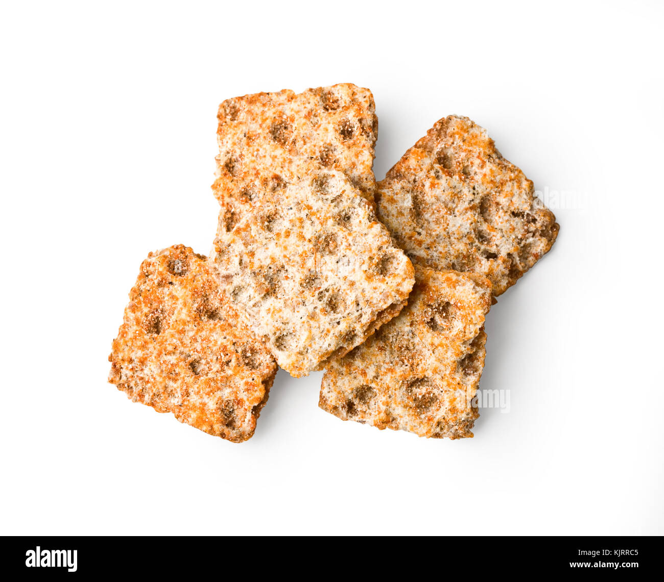 rye crispbread isolated on white background. With clipping path Stock ...