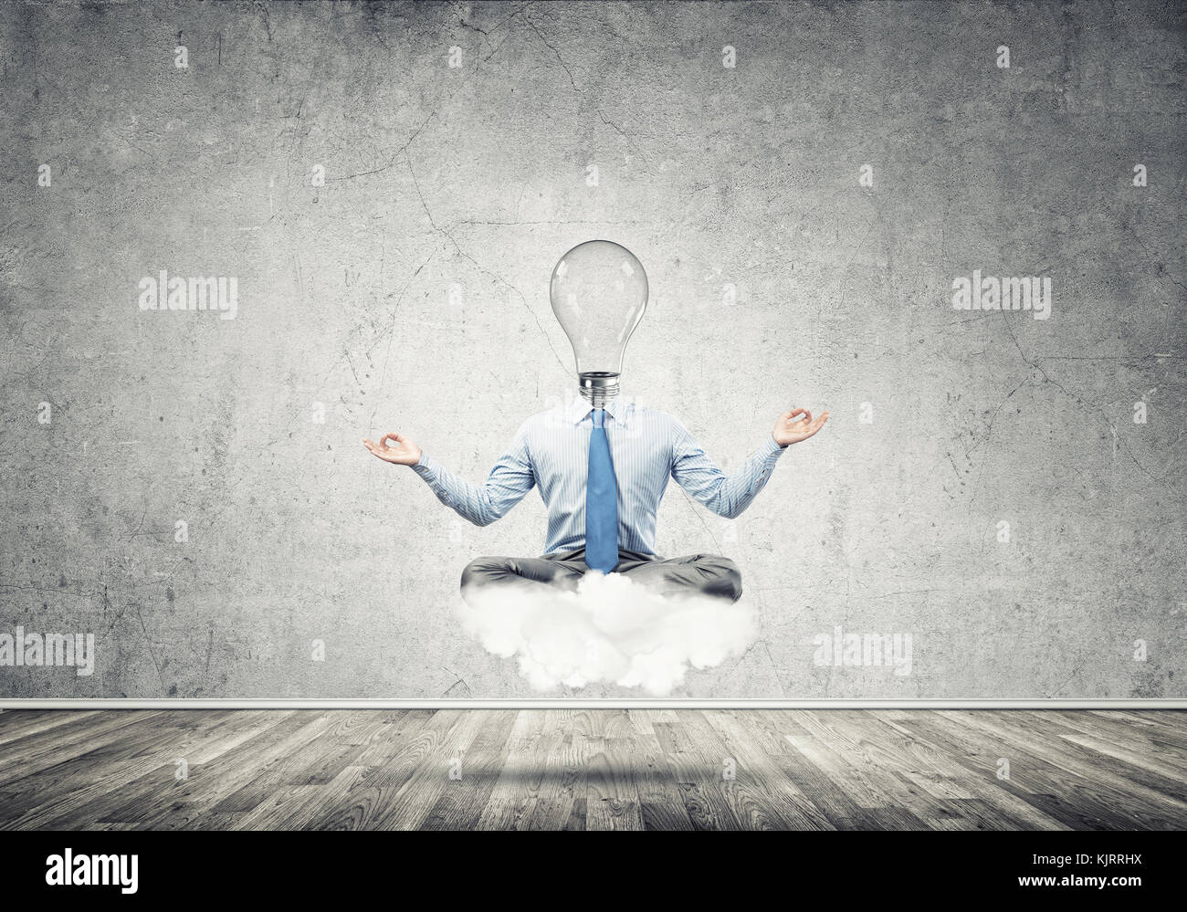 Businessman relaxing and waiting for inspiration Stock Photo - Alamy