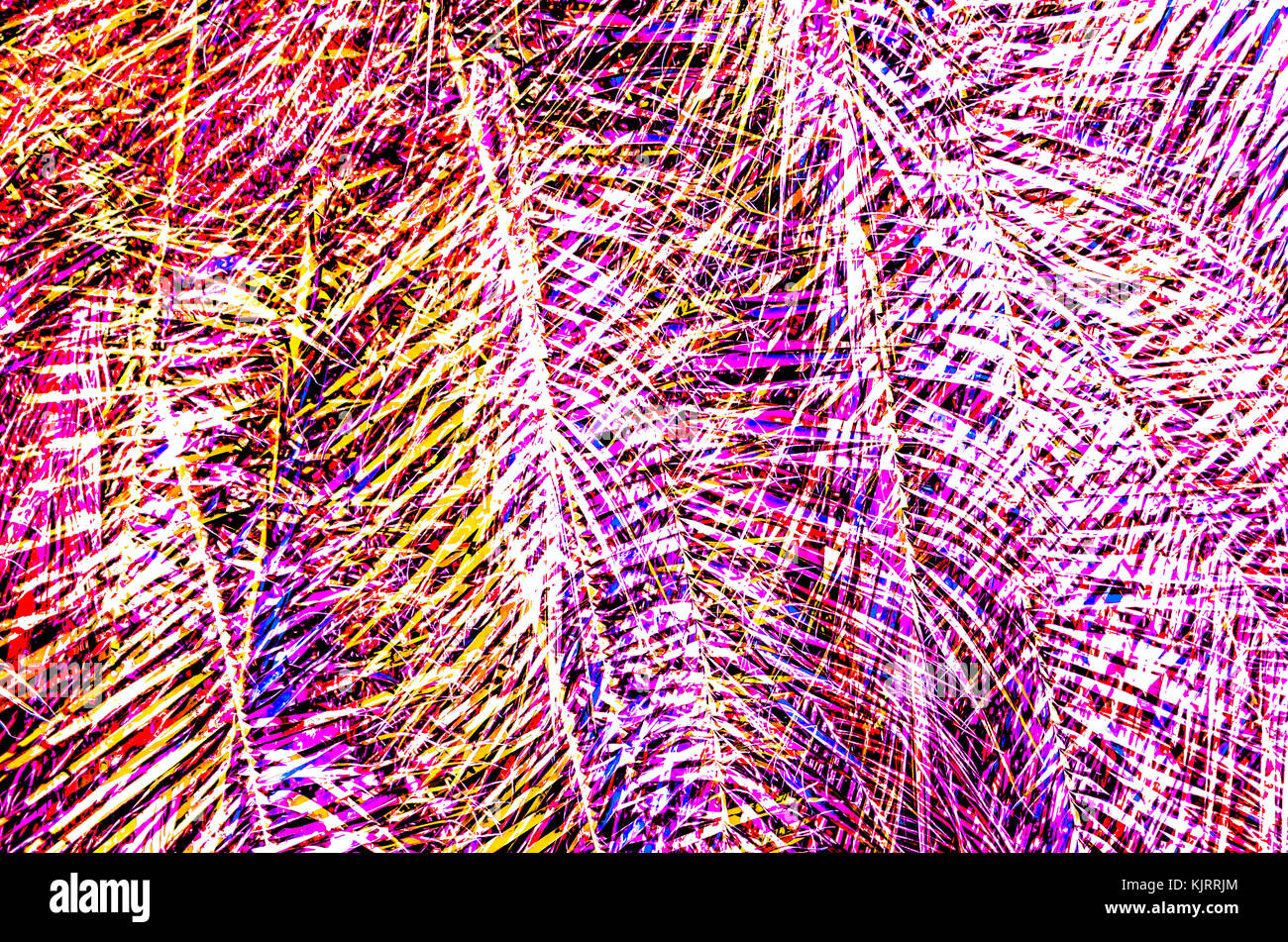 Colorful abstract illustration of palm tree leaf pattern Stock Photo ...