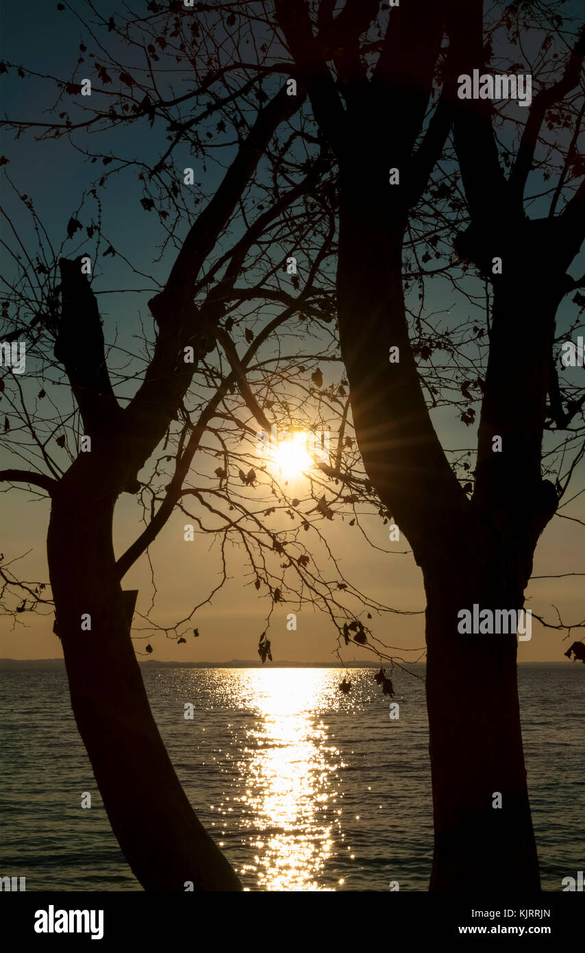 Sunset landscape on italian lake hi-res stock photography and images ...