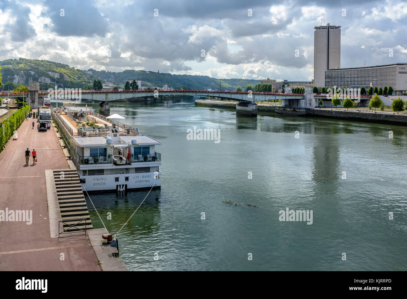 River bank of the Seine in Rouen, Normandie Stock Photo - Alamy