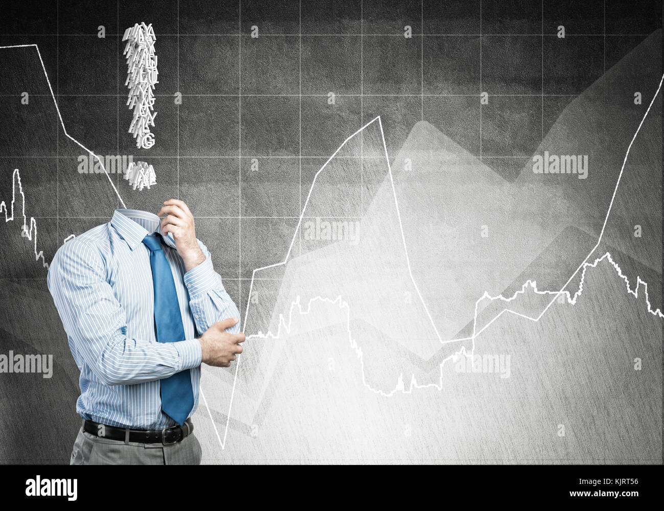 Pensive headless businessman Stock Photo - Alamy