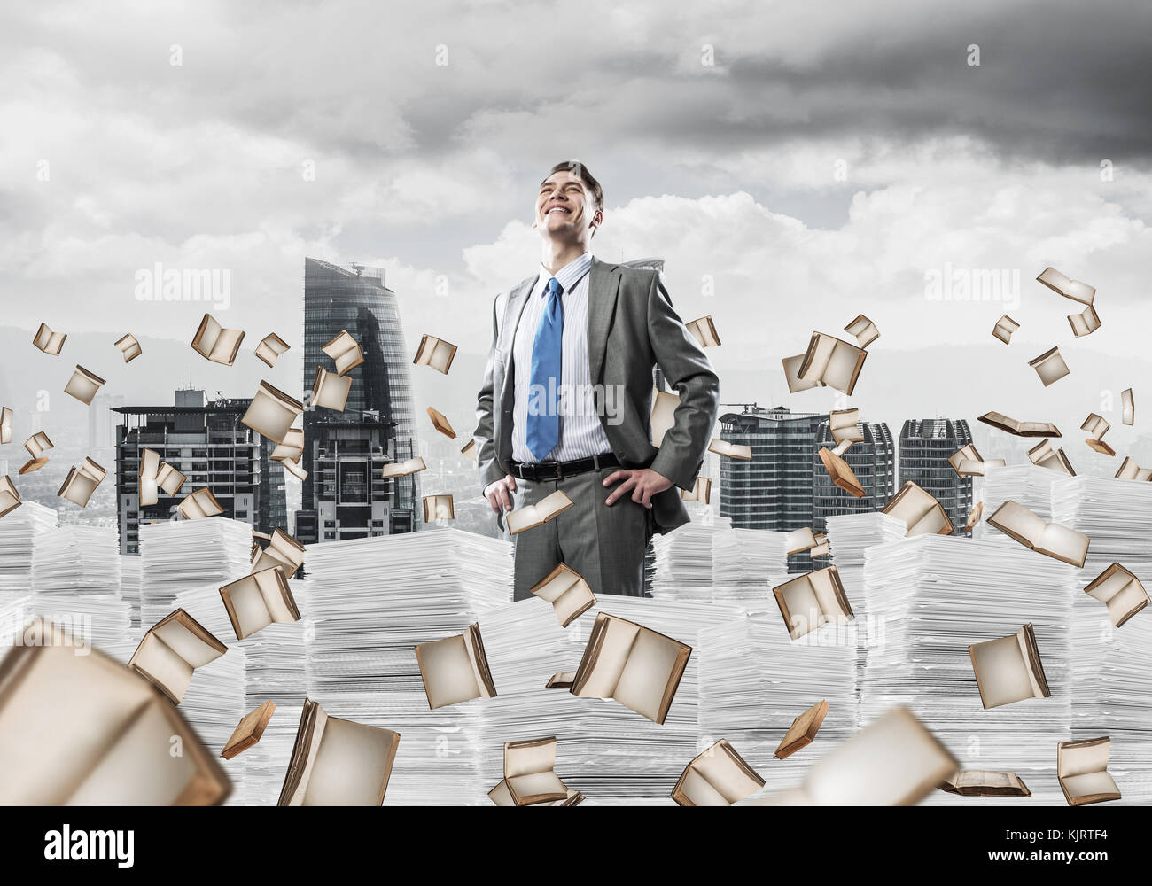 Study hard to become successful businessman Stock Photo - Alamy