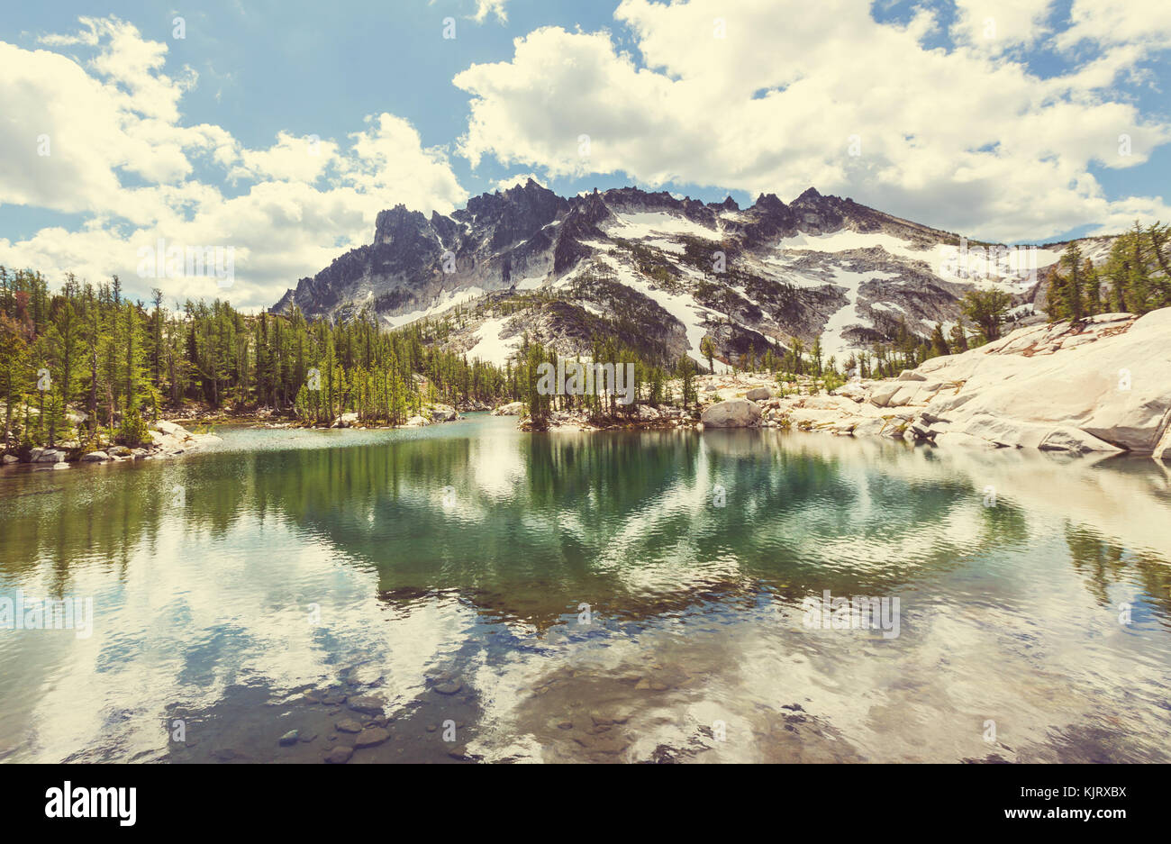 Beautiful Alpine lakes wilderness area in Washington, USA Stock Photo ...