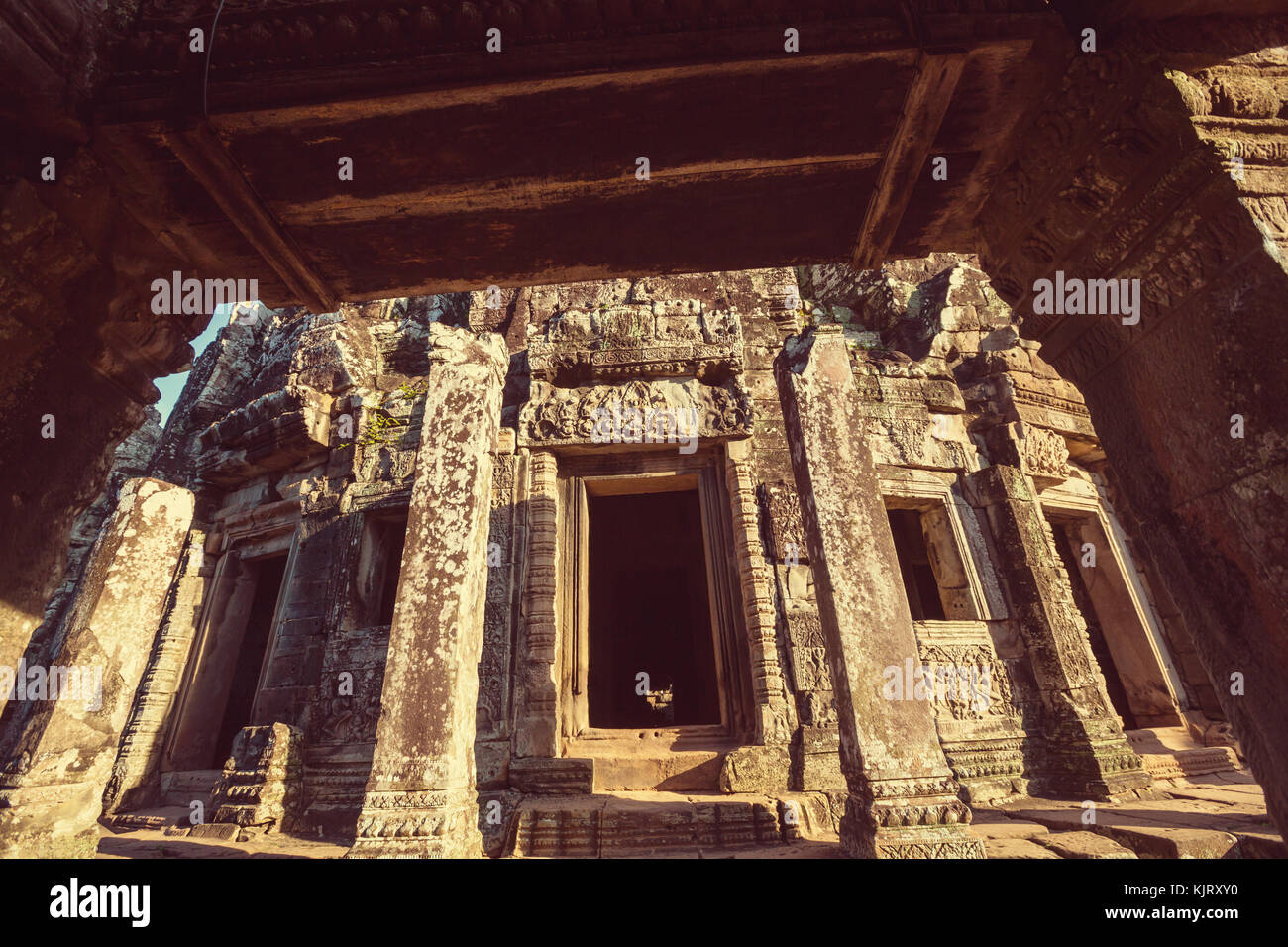 Ancient Khmer civilization ruins of Angkor near Siem Reap, Cambodia ...