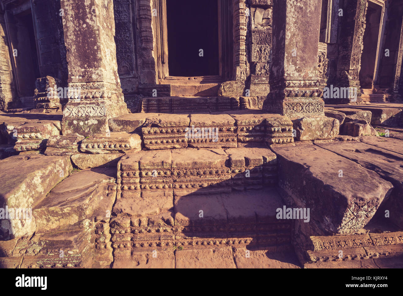 Ancient Khmer civilization ruins of Angkor near Siem Reap, Cambodia ...