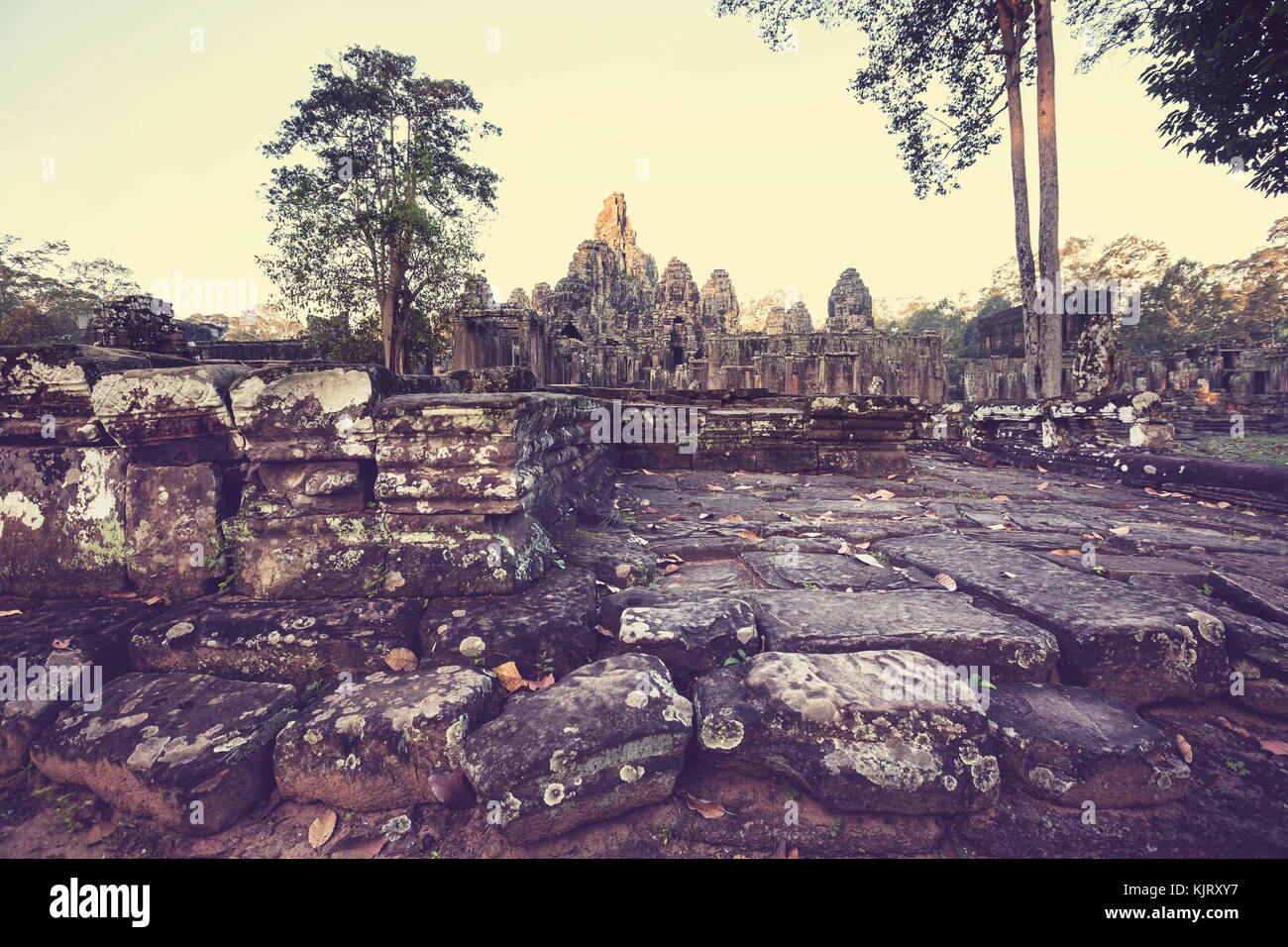 Ancient Khmer civilization ruins of Angkor near Siem Reap, Cambodia ...