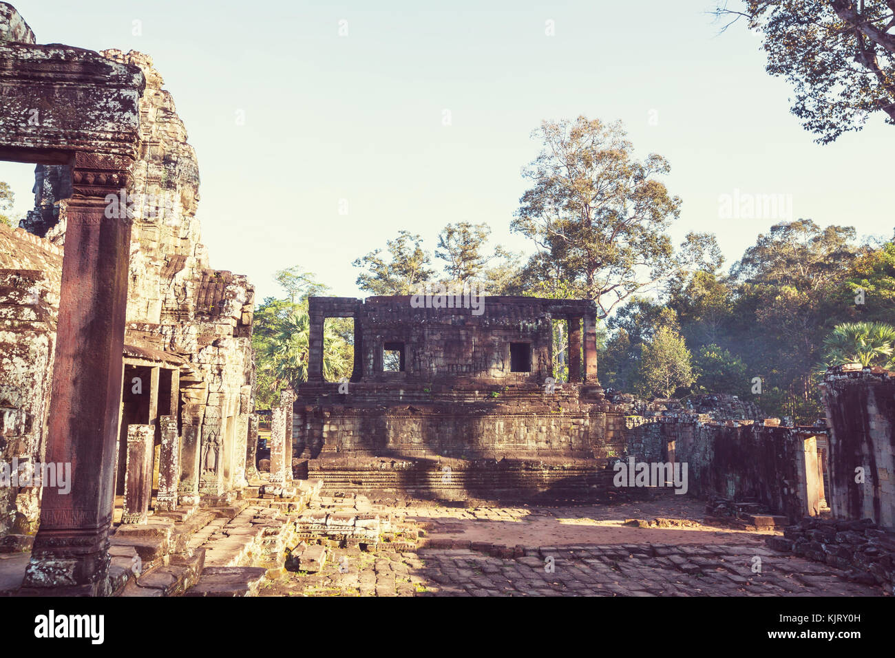 Ancient Khmer civilization ruins of Angkor near Siem Reap, Cambodia ...