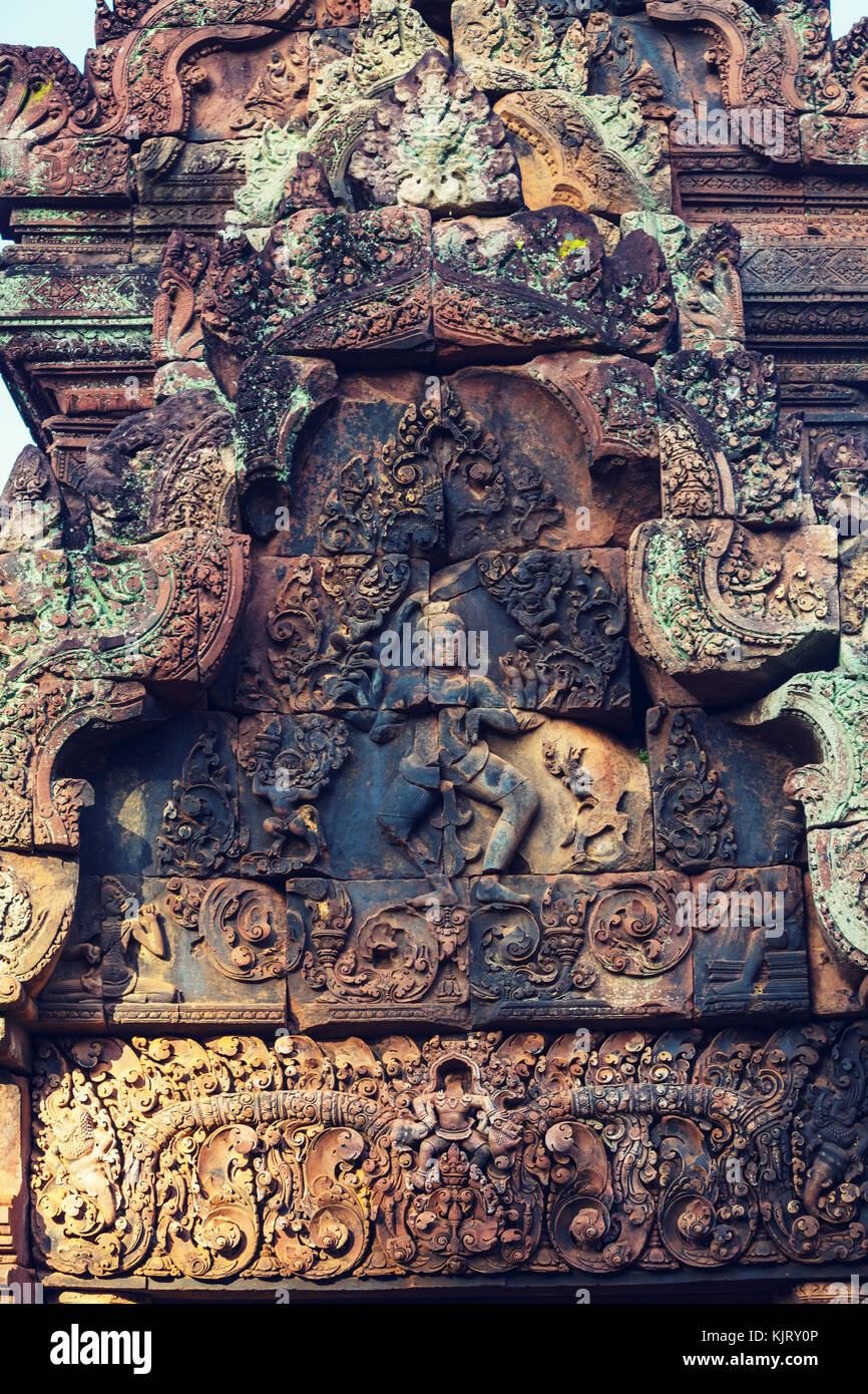 Ancient Khmer civilization ruins of Angkor near Siem Reap, Cambodia ...
