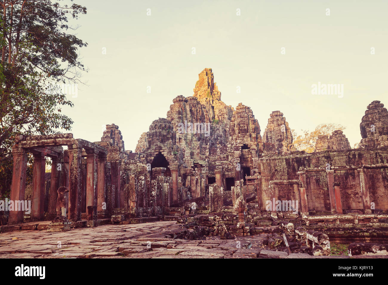Ancient Khmer civilization ruins of Angkor near Siem Reap, Cambodia ...