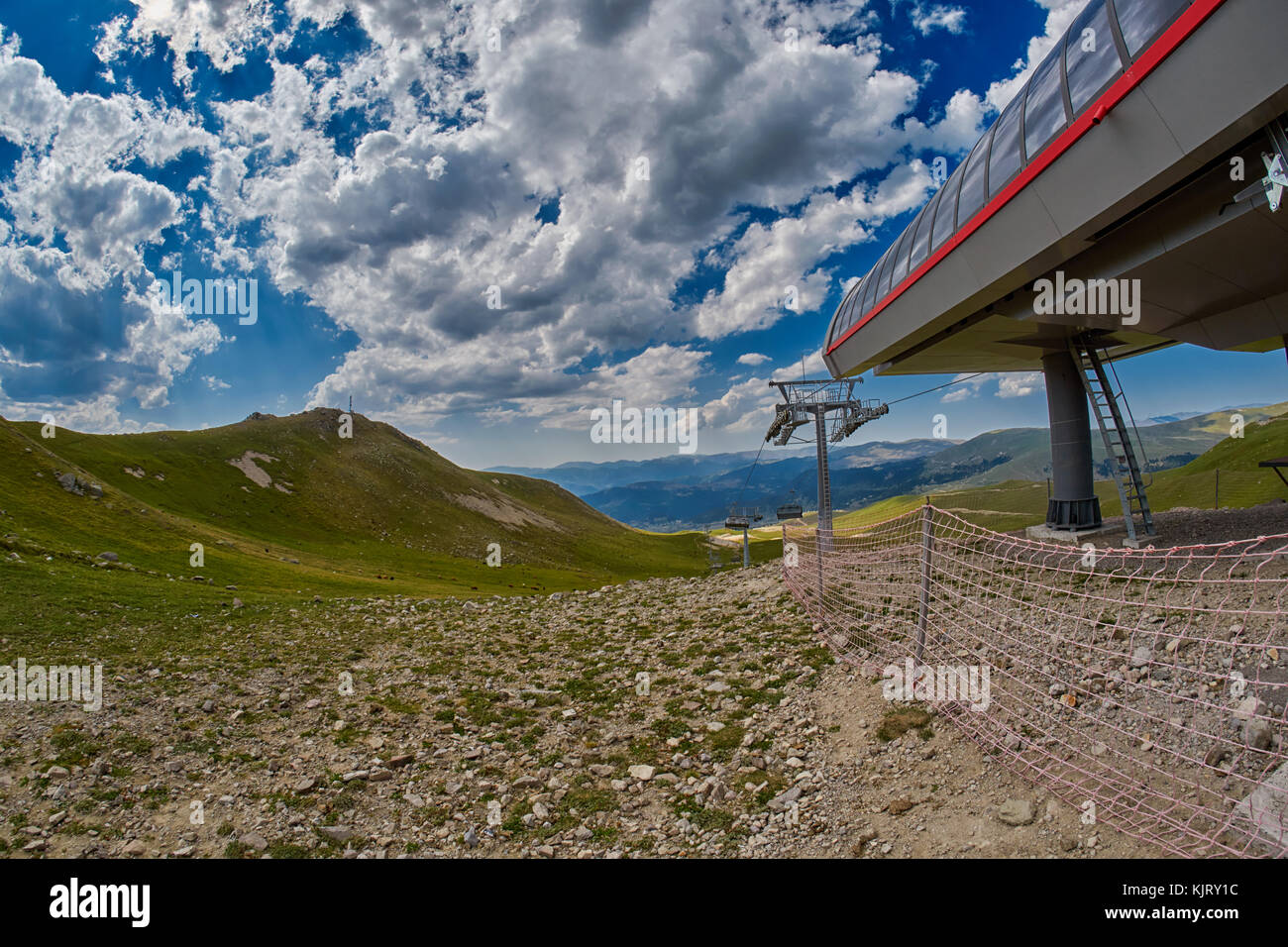 Mountain aerial ropeway in Georgia Stock Photo - Alamy
