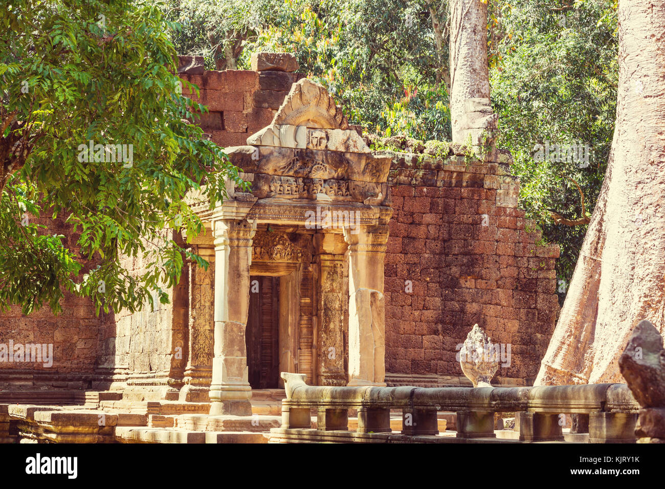 Ancient Khmer civilization ruins of Angkor near Siem Reap, Cambodia ...