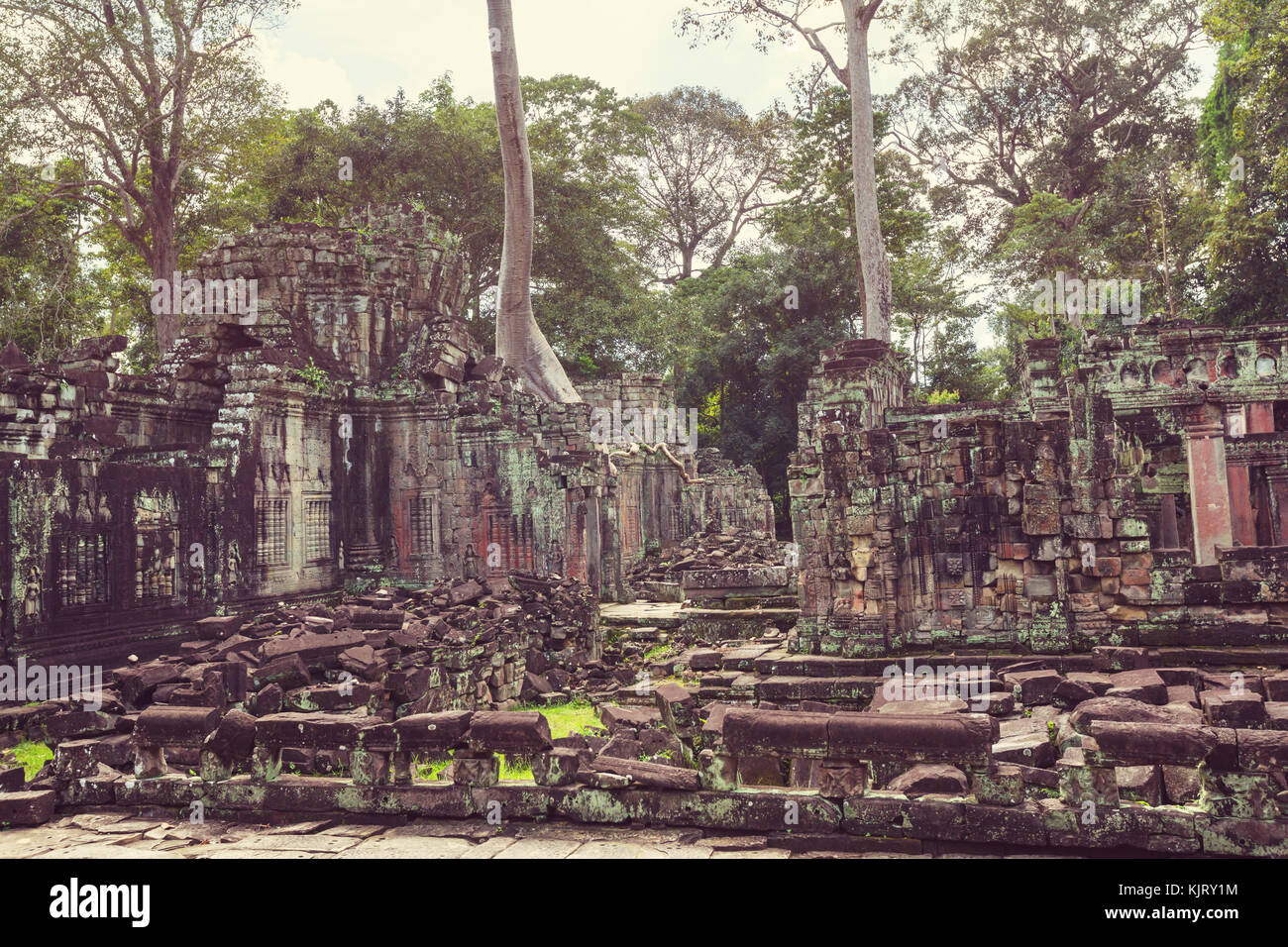 Ancient Khmer civilization ruins of Angkor near Siem Reap, Cambodia ...
