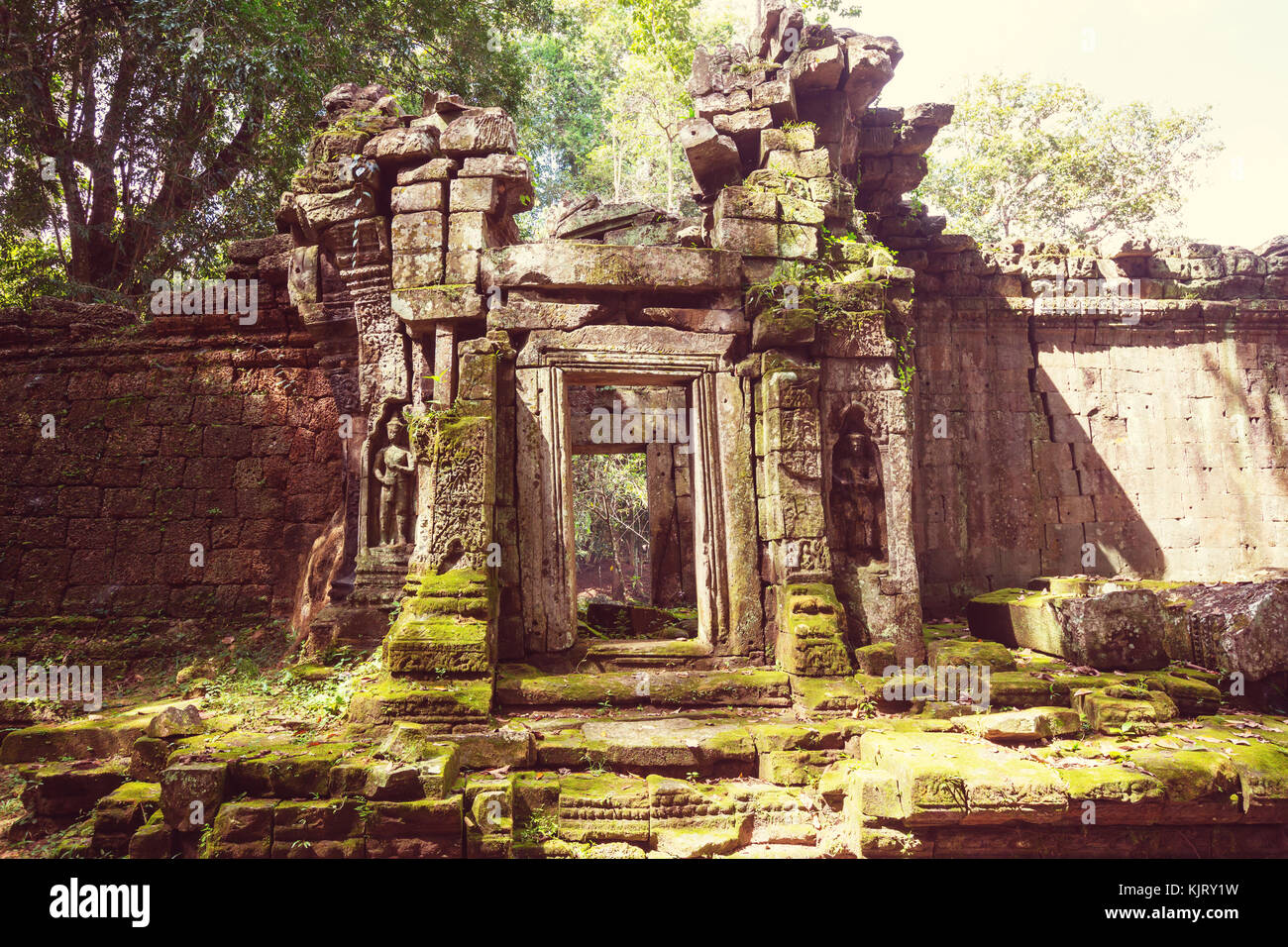 Ancient Khmer civilization ruins of Angkor near Siem Reap, Cambodia ...