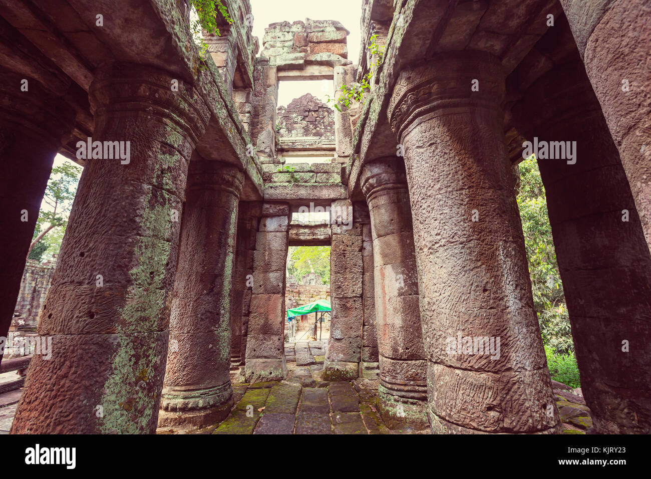 Ancient Khmer civilization ruins of Angkor near Siem Reap, Cambodia ...
