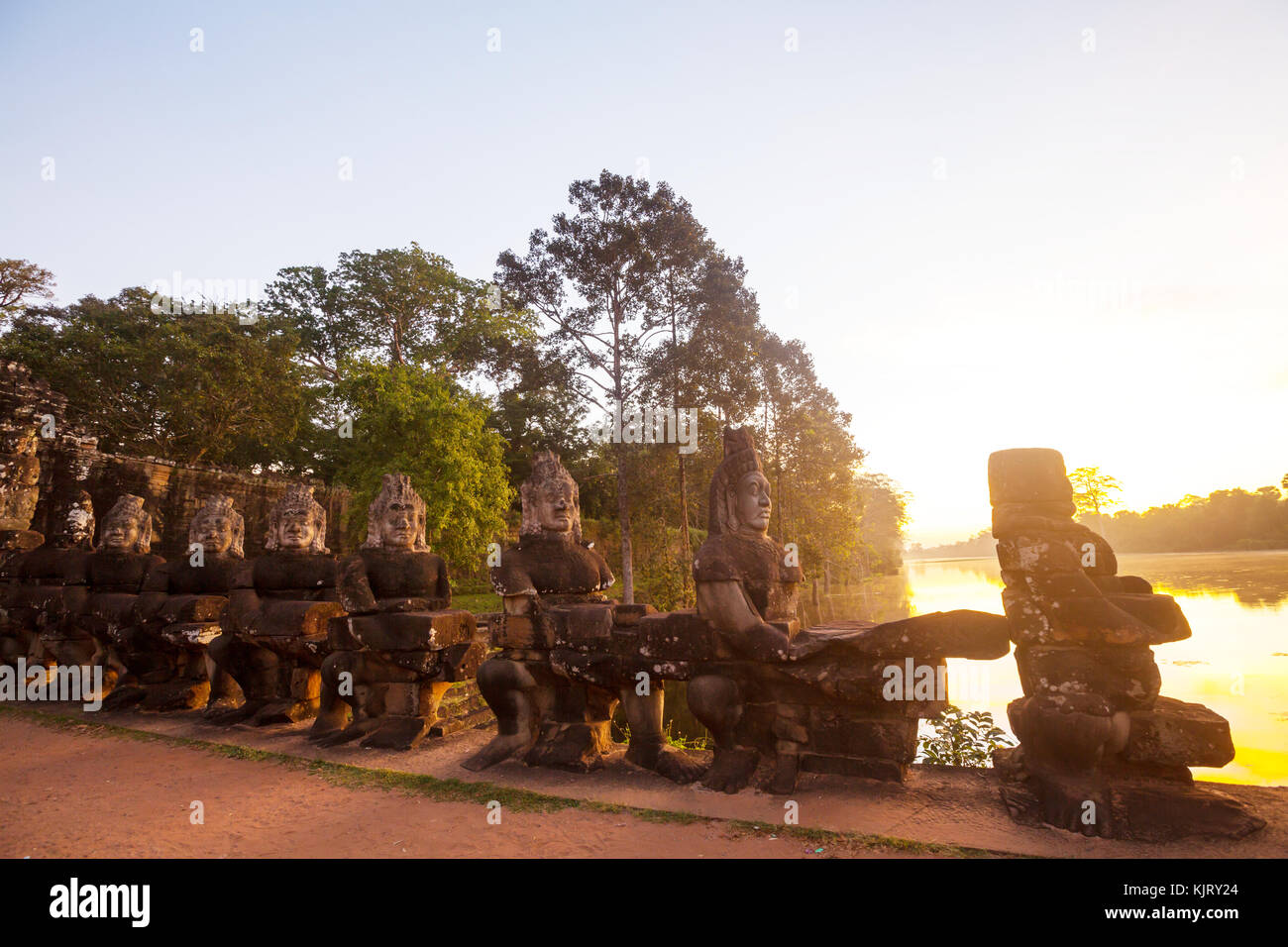 Ancient Khmer civilization ruins of Angkor near Siem Reap, Cambodia ...